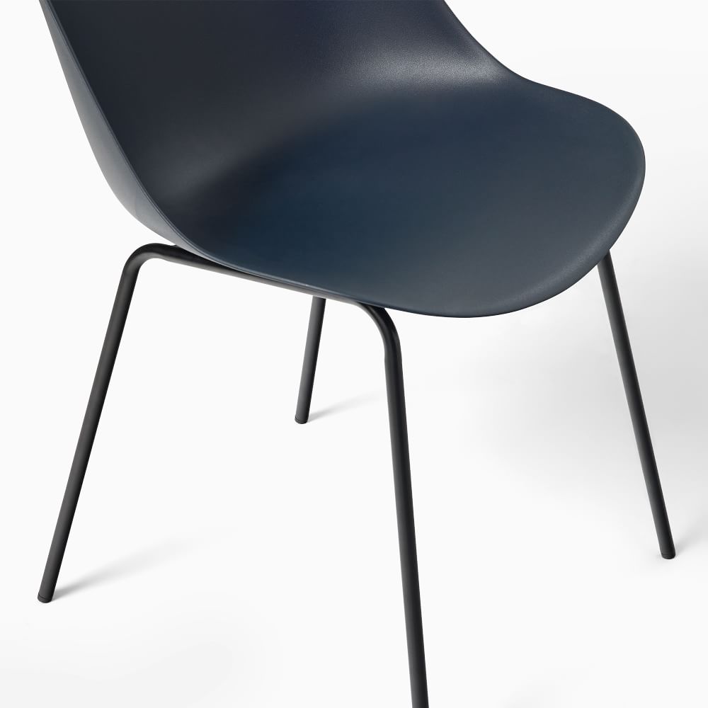 Classon Recycled Plastic Shell Indoor/Outdoor Chair (Set of 2) - Metal ...