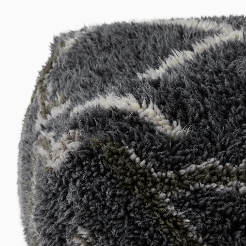 Wanderer Shag Pouf | West Elm