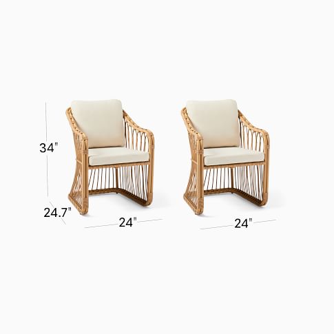 Indoor/Outdoor Tulum Dining Chair (Set of 2) | West Elm