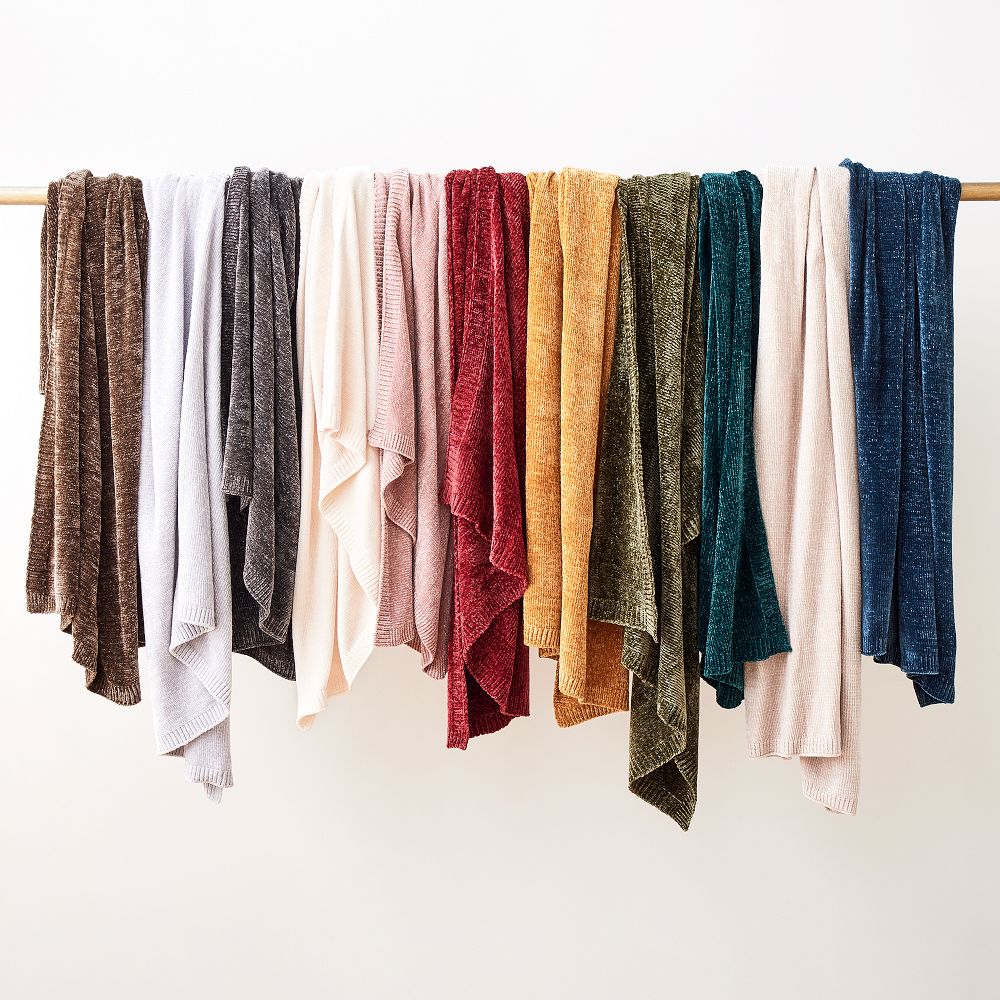 Luxe Chenille Throws | West Elm