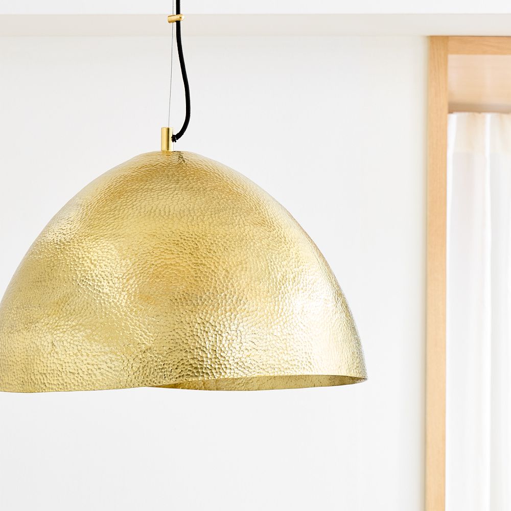 Hammered Metal Pendant (22") | West Elm