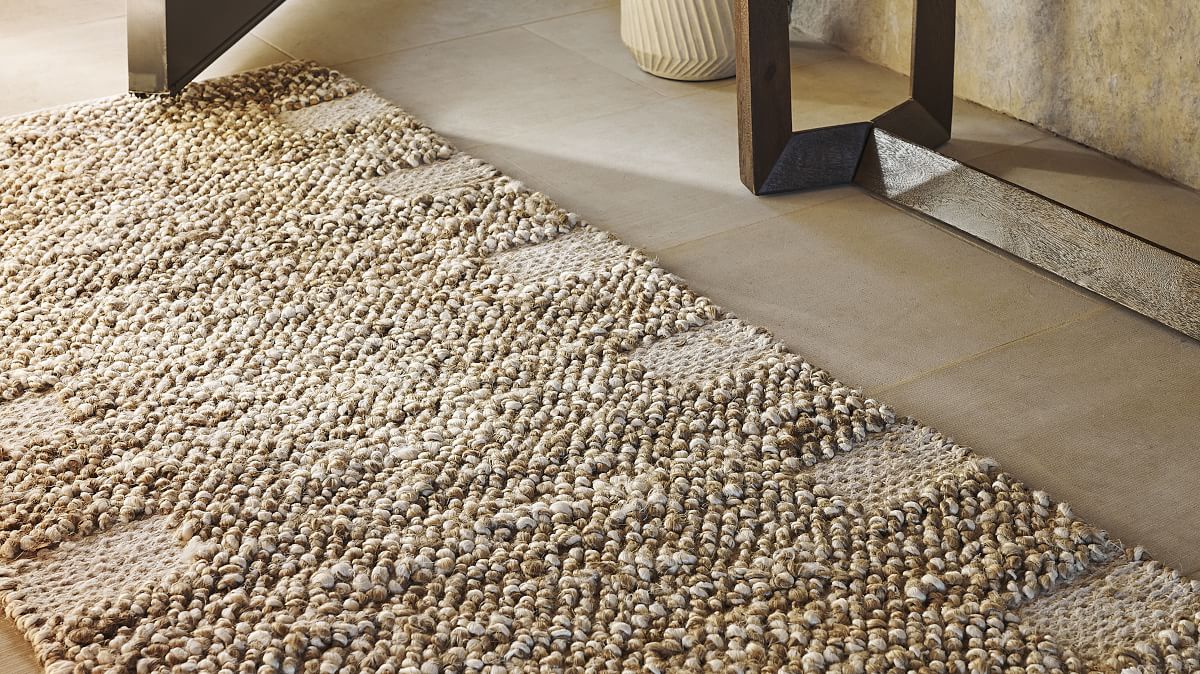 Side Stripe Jute Rug | West Elm