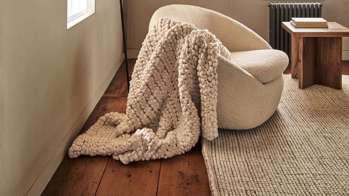 Textured Weave Wool & Jute Rug | West Elm