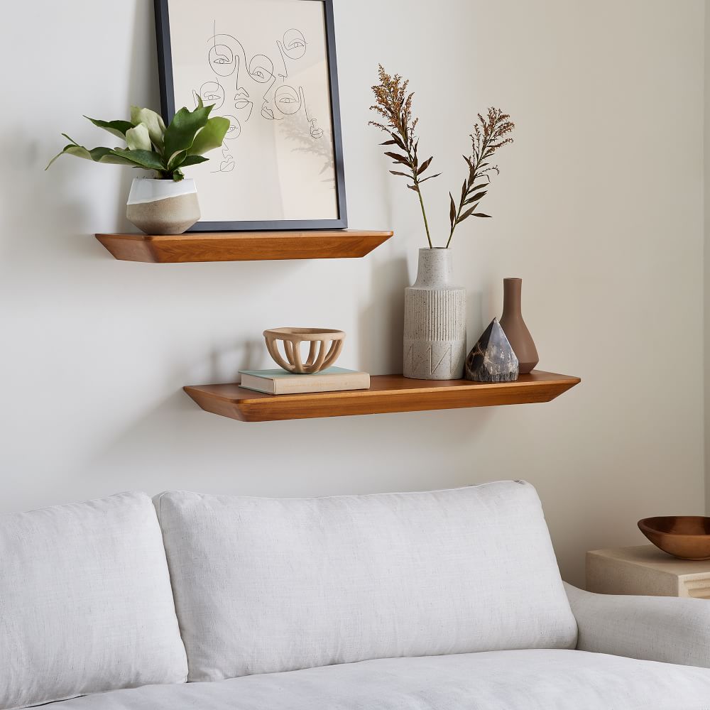 Slim Floating Wall Shelves (12"–48") | West Elm