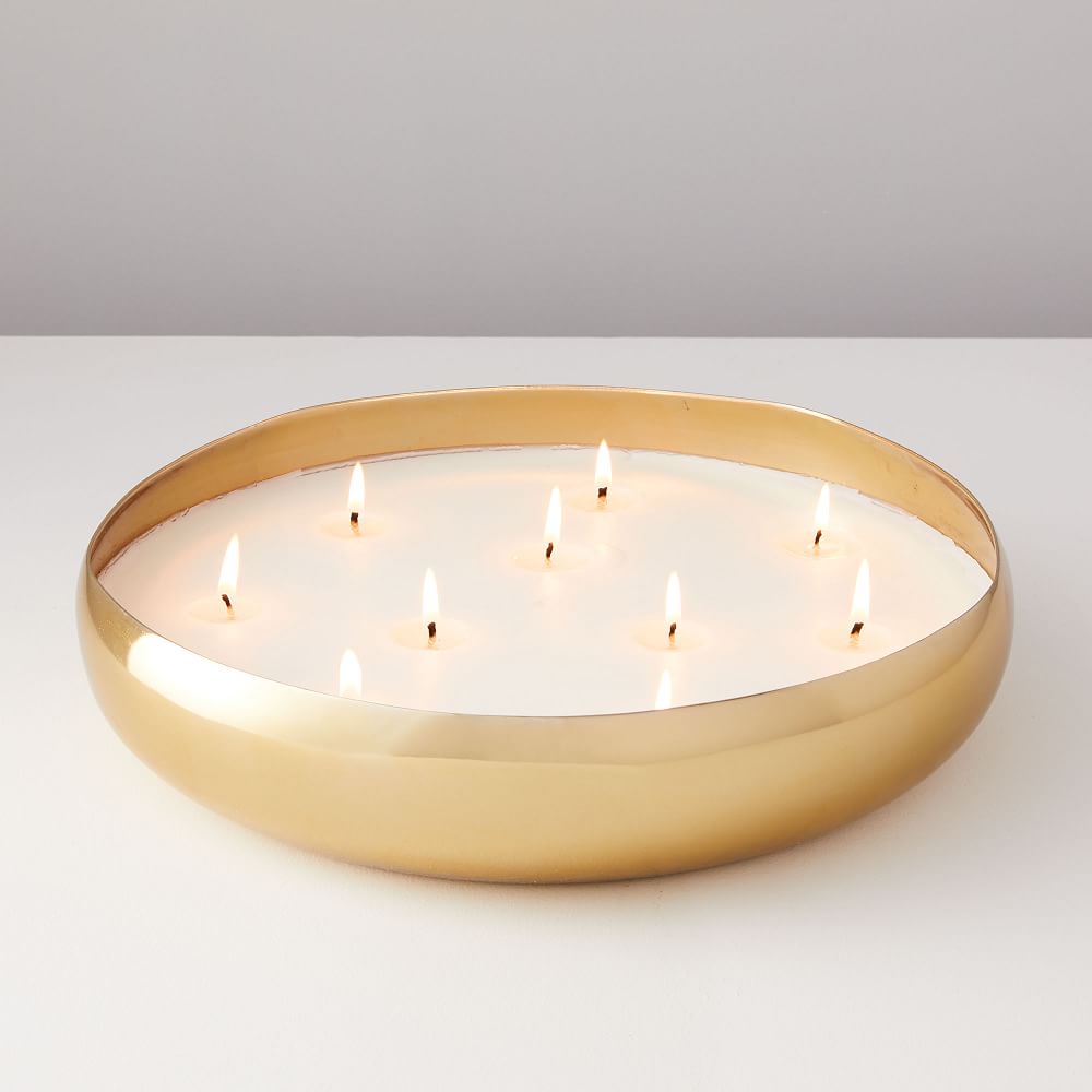 Oversized Metal Candle - Oud and Amber | West Elm
