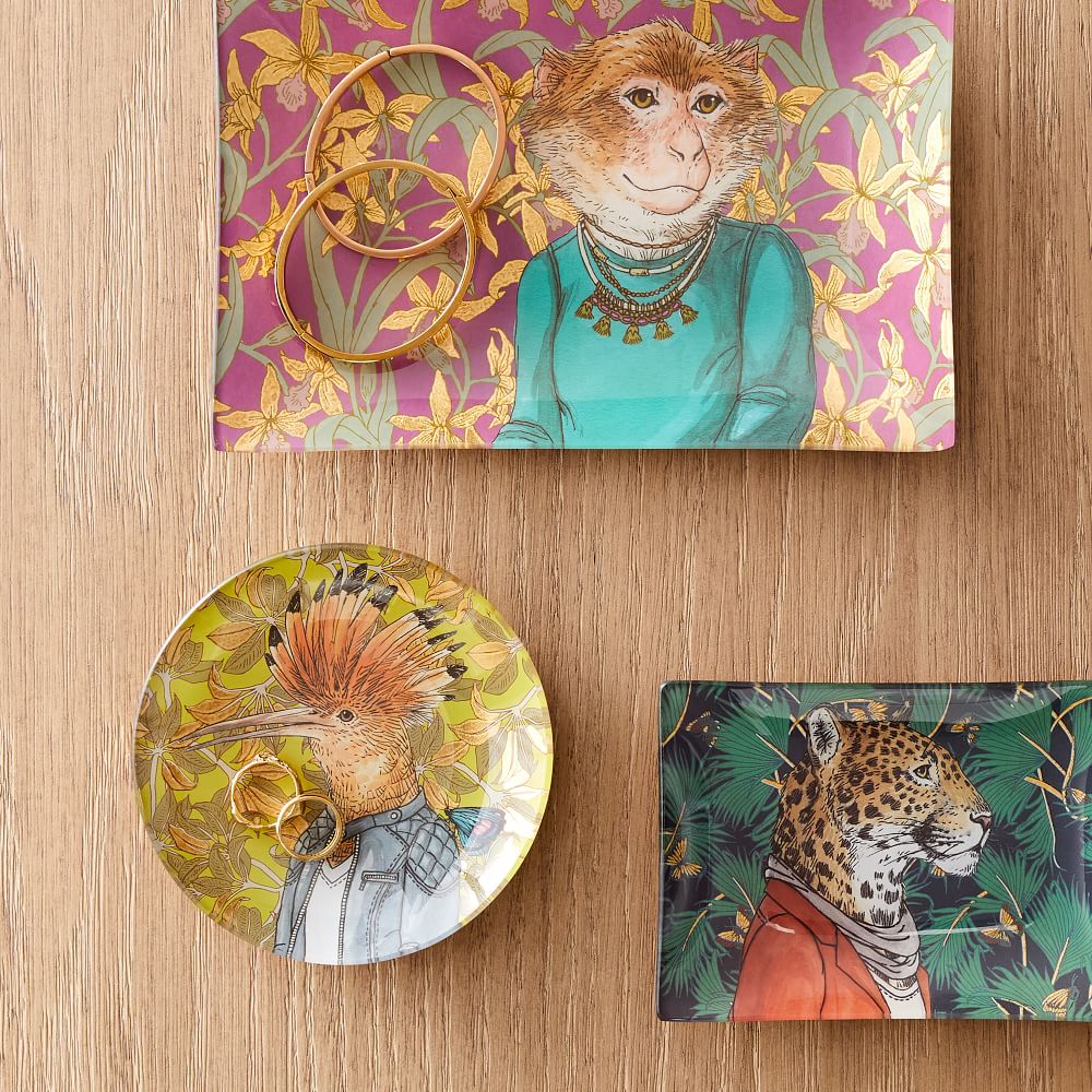 Dapper Animal Decoupage Dishes | West Elm