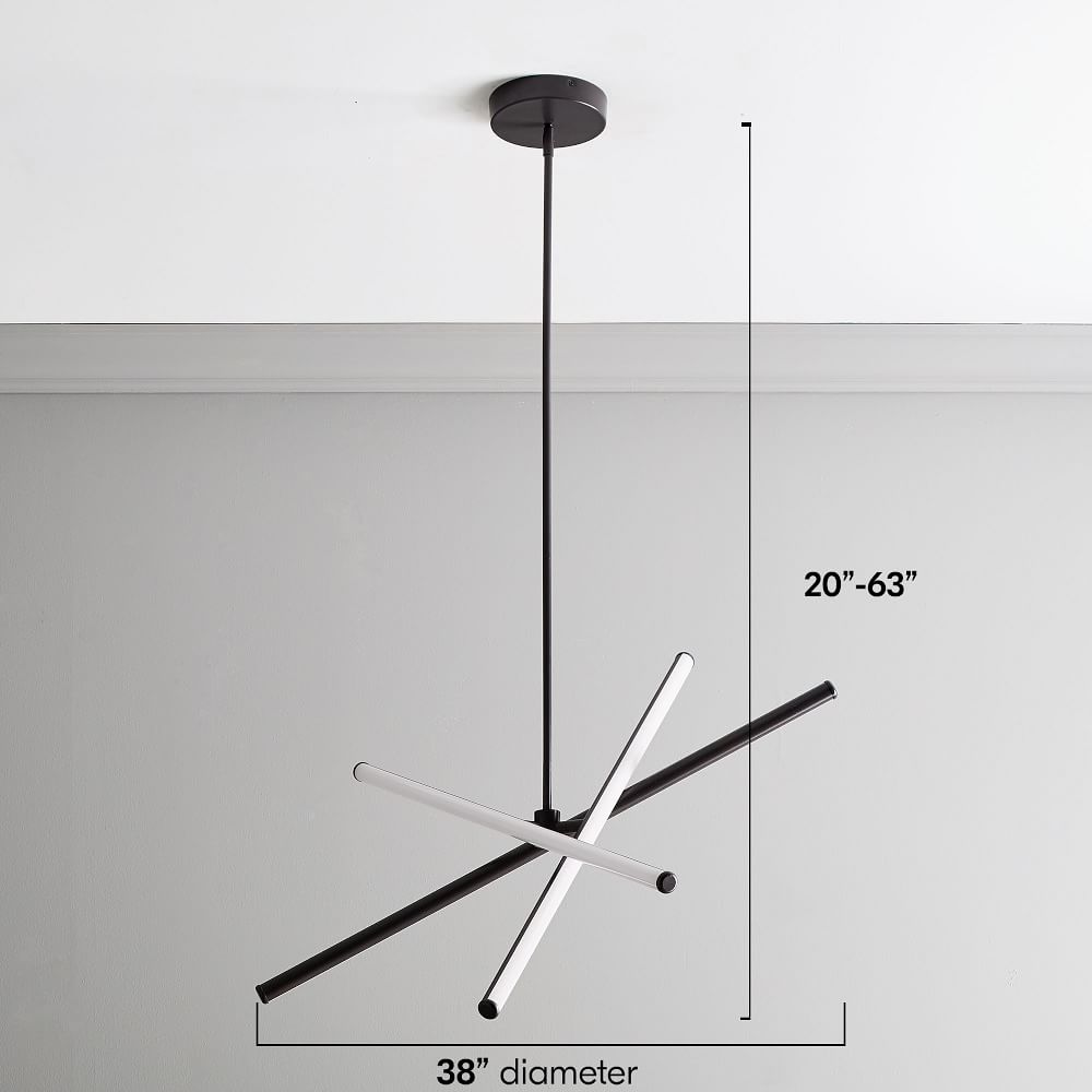 Light Rods LED Chandelier (38") | West Elm