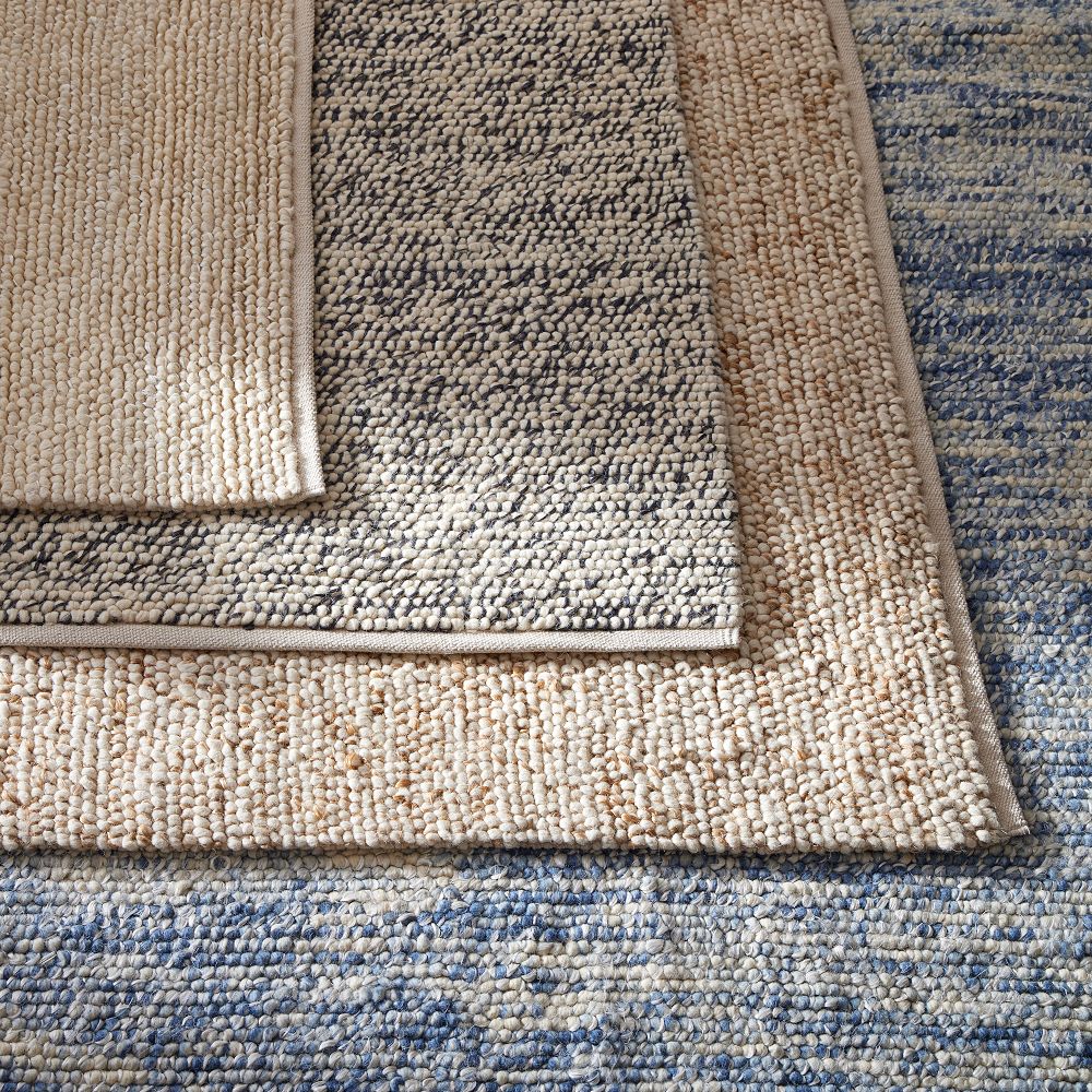 Mini Pebble Wool Jute Rug | West Elm