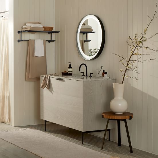 Curved Light Up Vanity Mirror - 28" | West Elm