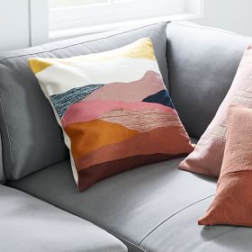 Crewel Landscape Pillow Cover | West Elm