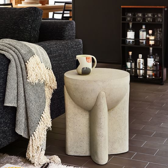 Monti Lava Stone Side Table (14.5") | West Elm