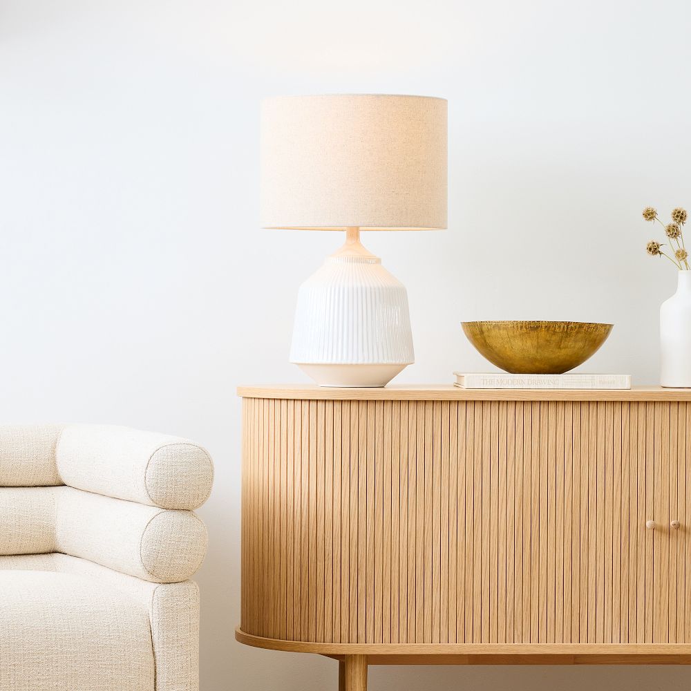 Roar + Rabbit™ Ripple Ceramic Table Lamps | West Elm
