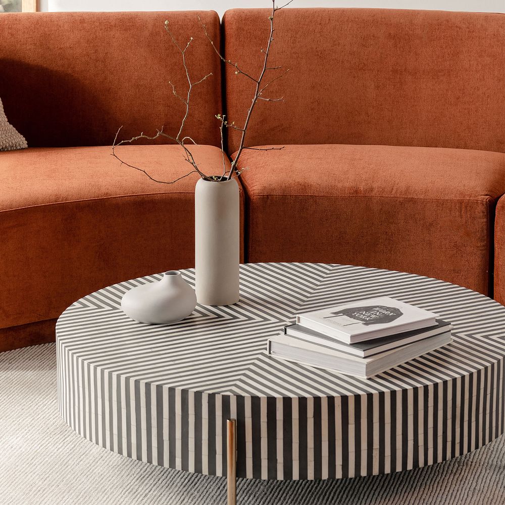 Graphic Stripes Coffee Table (36"–48") | West Elm