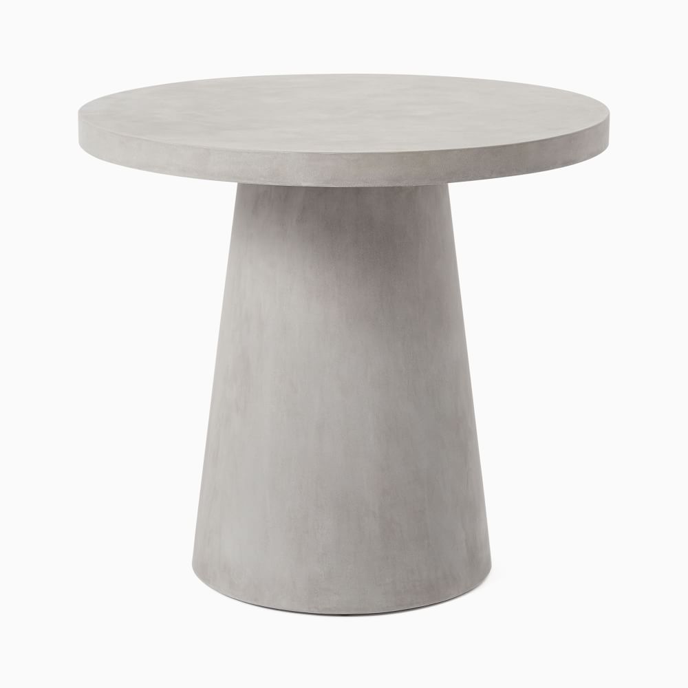 Indoor/Outdoor Concrete Pedestal Round Dining Table (32"–60") | West Elm