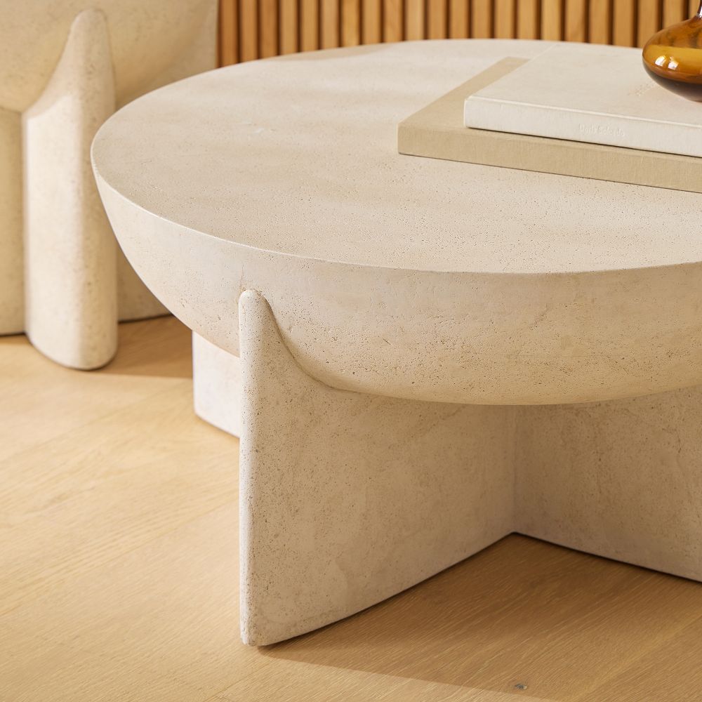 Monti Lava Stone Coffee Table (30") | West Elm