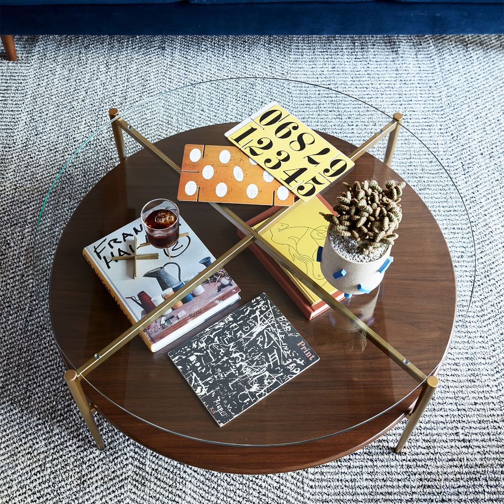 Mid-Century Art Display Round Coffee Table (34"–42") | West Elm
