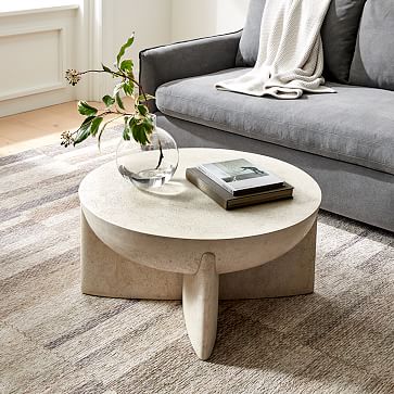Monti Lava Stone Coffee Table (30") | West Elm