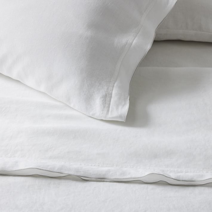 European Flax Linen Merrow Edge Sheet Set & Pillowcases | West Elm