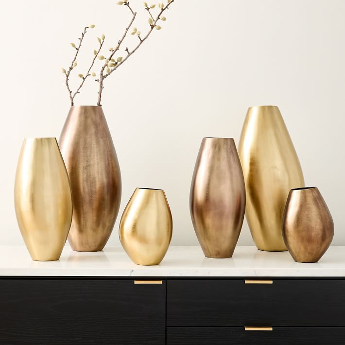 Organic Metal Vases | West Elm