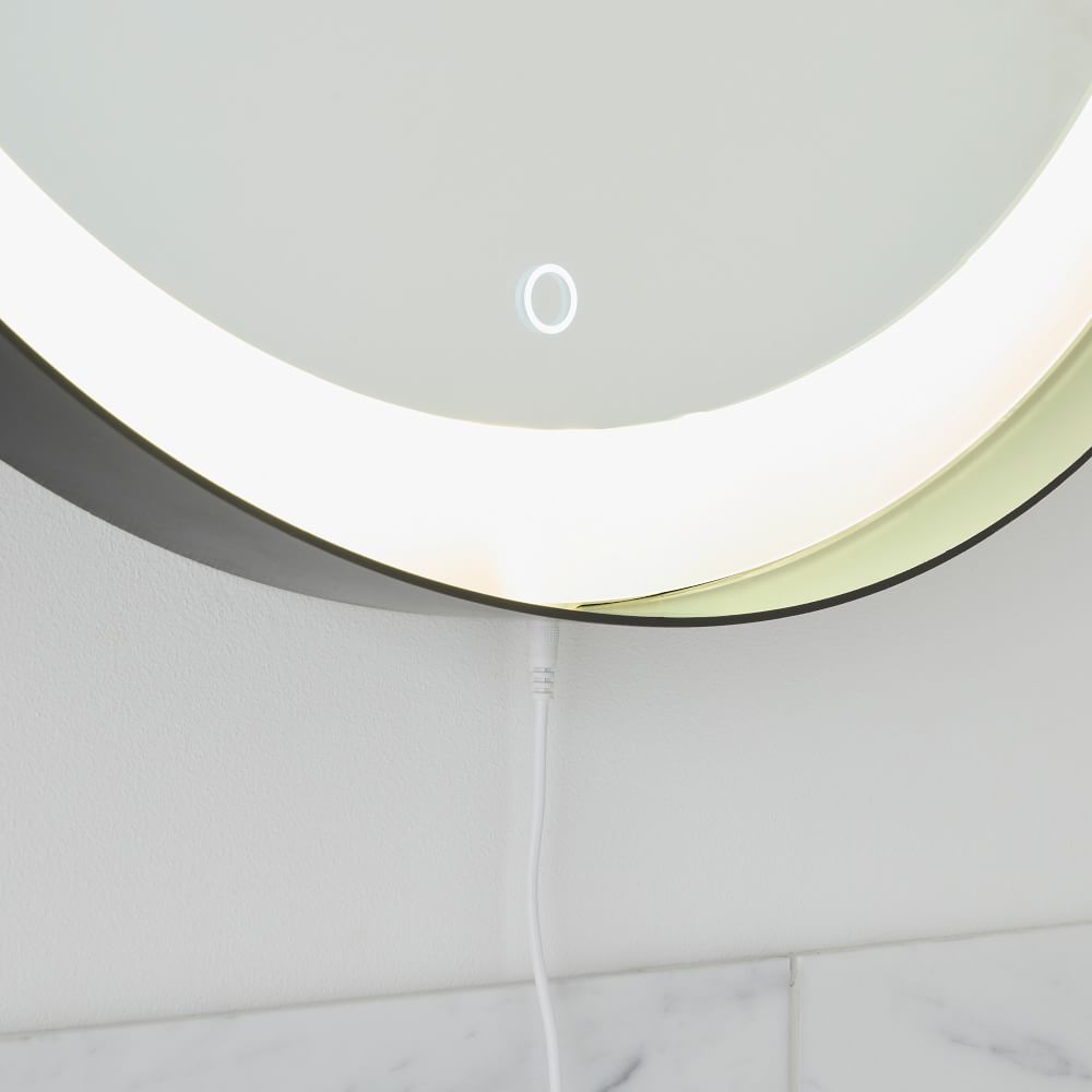 Curved Light Up Vanity Mirror - 28" | West Elm