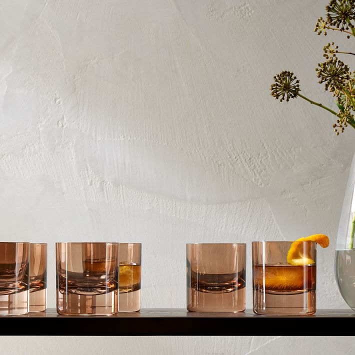 Estelle Colored Glass Rocks Glass (Set of 6) | West Elm