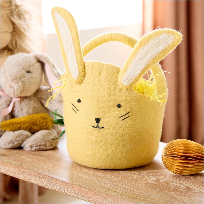 Felt Bunny Easter Bucket | West Elm
