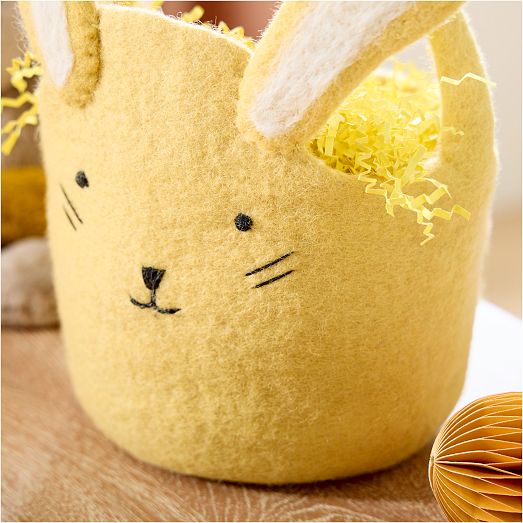 Felt Bunny Easter Bucket | West Elm