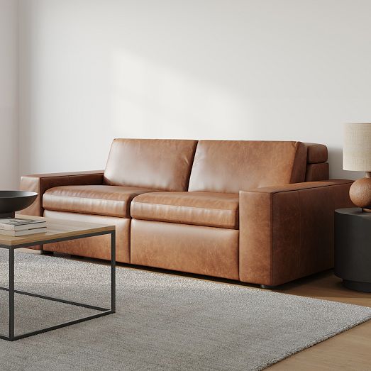 Enzo Leather Reclining Sofa (77"–93") | West Elm