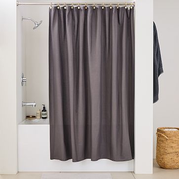 Solid Canvas Shower Curtain | West Elm