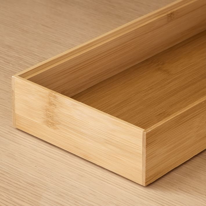 mDesign Bamboo Drawer Organizers (Set of 2) | West Elm