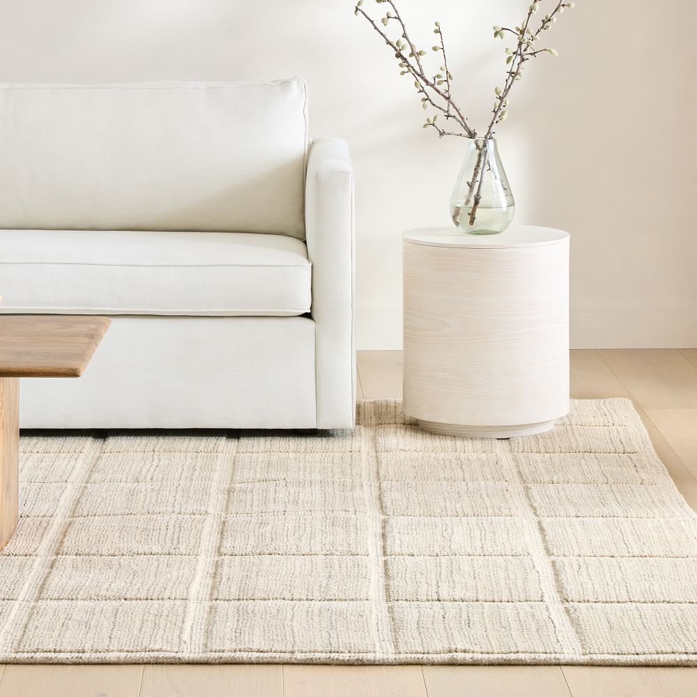 Lumini Grid Easy Care Rug | West Elm