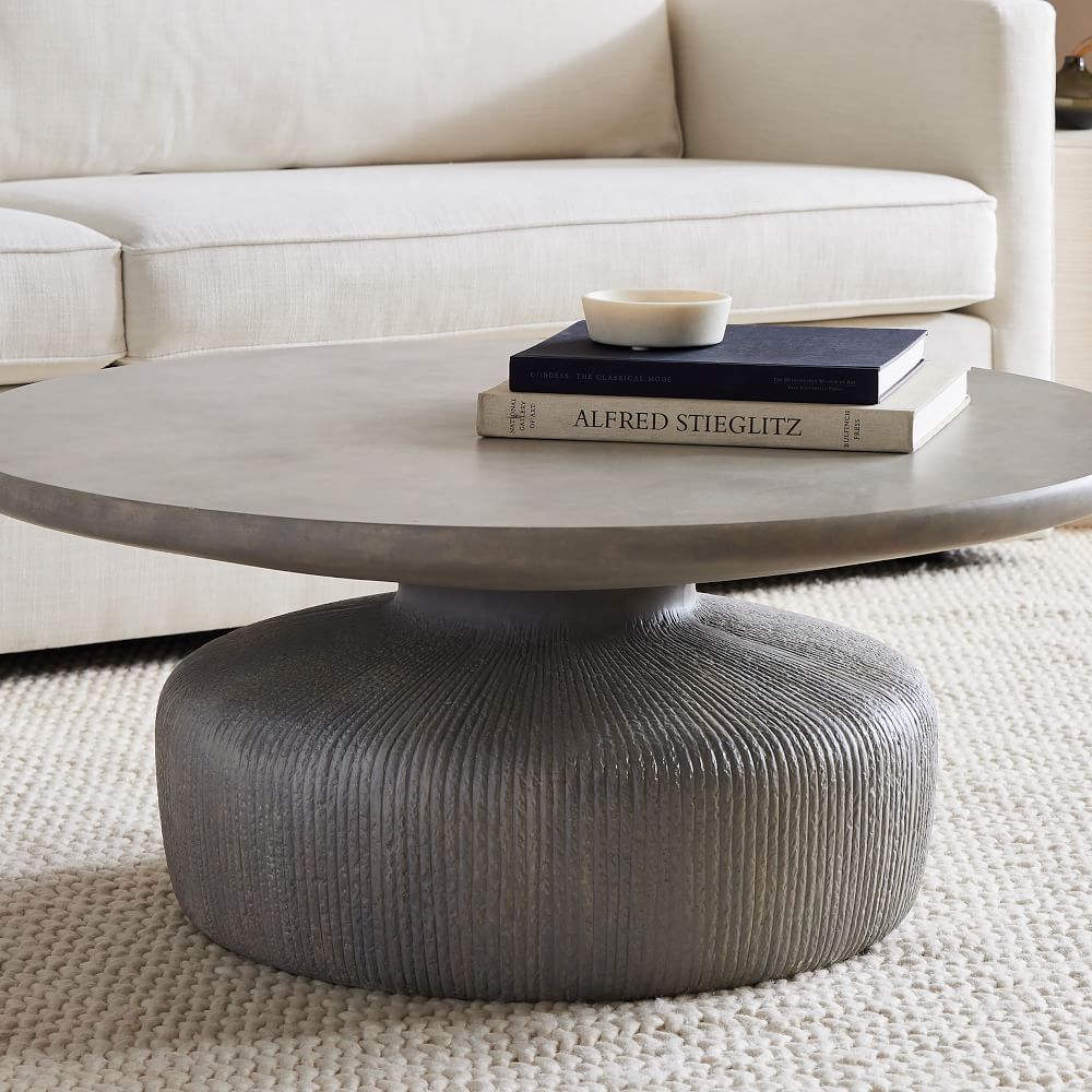 Indoor/Outdoor Tambor Round Coffee Table (30"–40") | West Elm