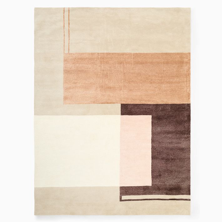 Colorblock Shine Rug | West Elm