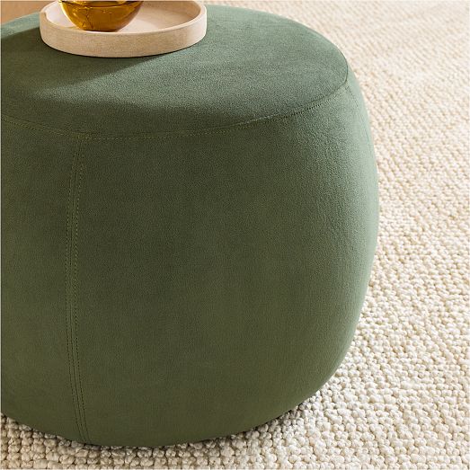 Cobble Round Ottoman - Small | West Elm
