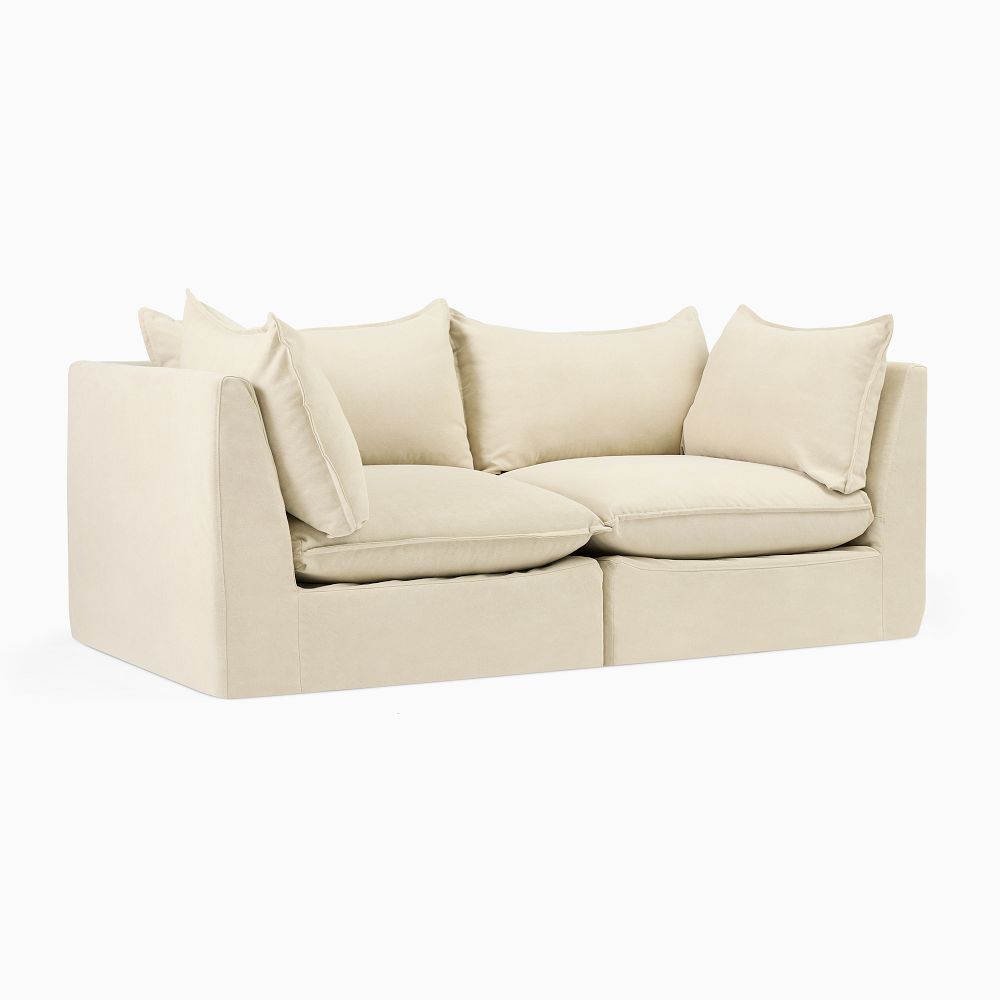 Bleecker Skirted Slipcover Modular Sofa (85"–123") | West Elm
