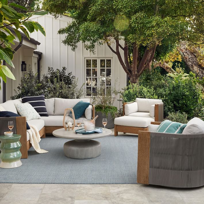 Rope Herringbone Outdoor Rug | West Elm