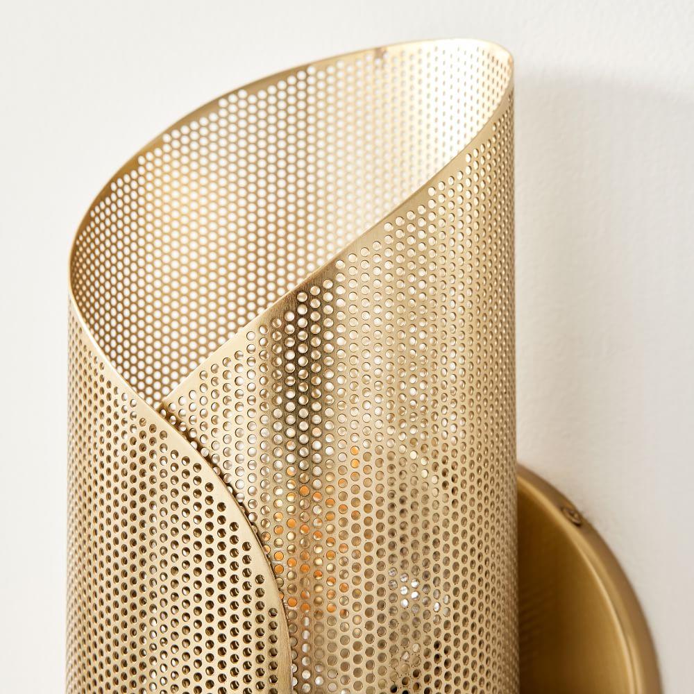 Curl Perforated Sconce | West Elm