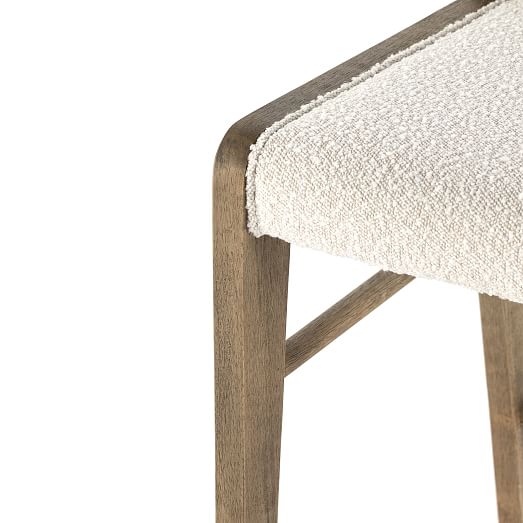 Angled Wood Frame Dining Stool | West Elm