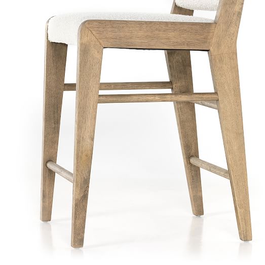 Angled Wood Frame Dining Stool | West Elm