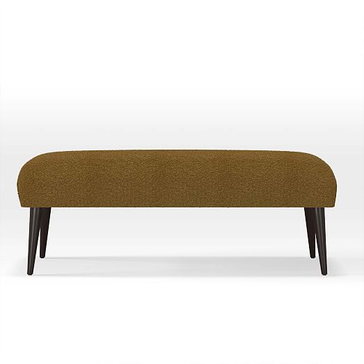 Cone Leg Upholstered Bench | West Elm