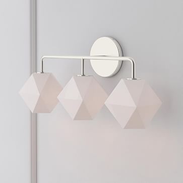 Sculptural 3-Light Faceted Sconce | West Elm