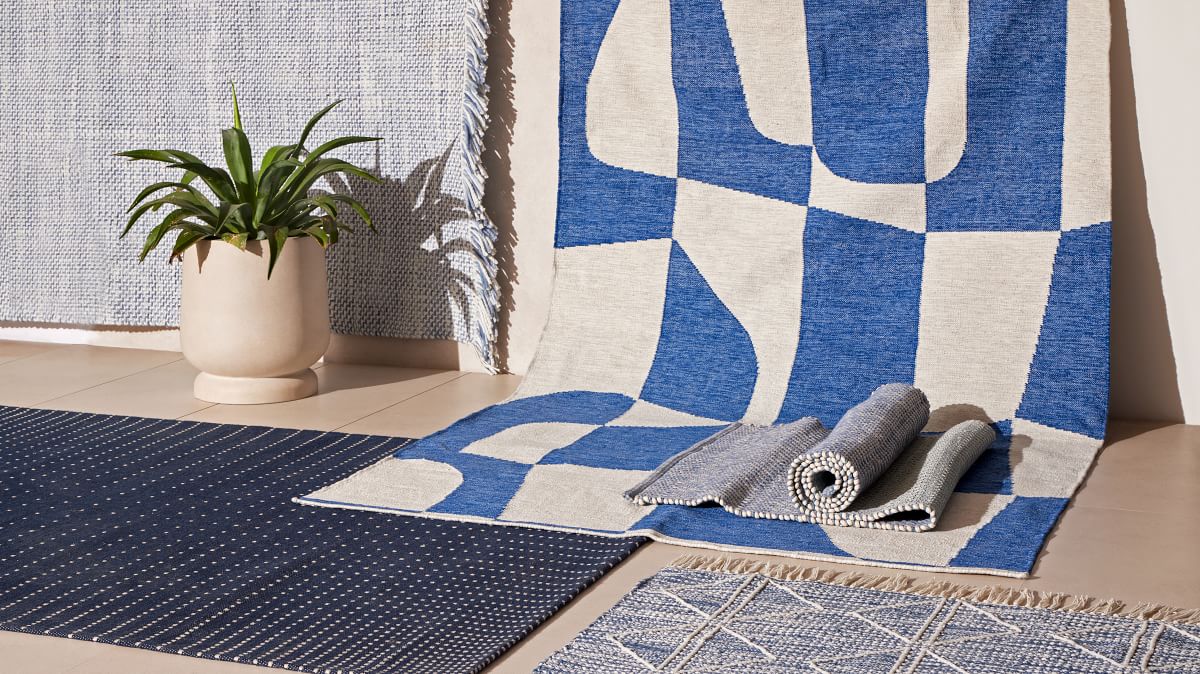 Reflected Diamonds Outdoor Rug | West Elm