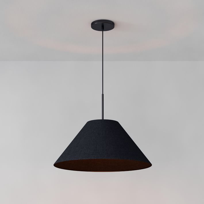 Sculptural Fabric Cone Pendant | West Elm