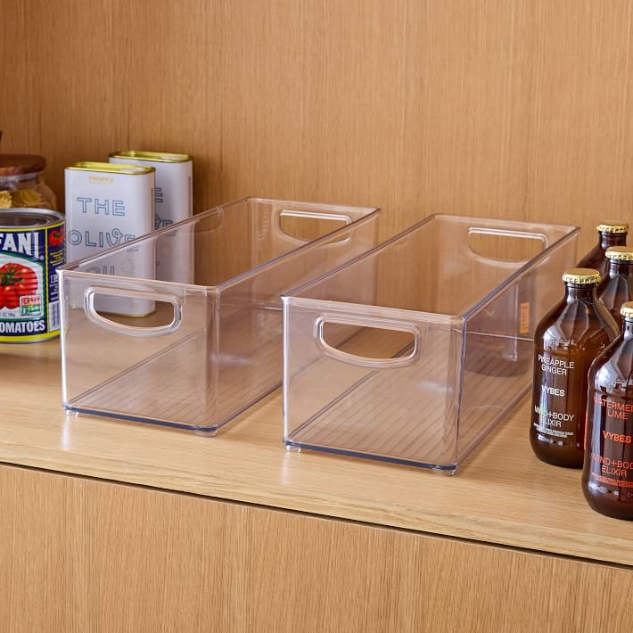 mDesign Clear Plastic Bins (Set of 2) | West Elm