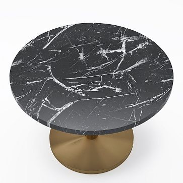 Orbit Restaurant Extra Large Round Dining Table (48"–60") - Faux Marble ...