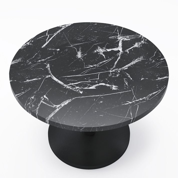 Orbit Restaurant Extra Large Round Dining Table (48"–60") - Faux Marble ...