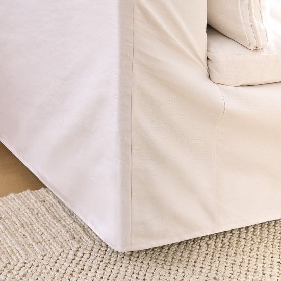 Harmony Modular Skirted Slipcover 2-Piece Chaise Sectional (122 ...