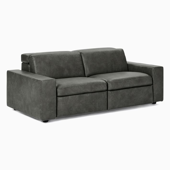 Enzo Leather Reclining Sofa (77"–93") | West Elm