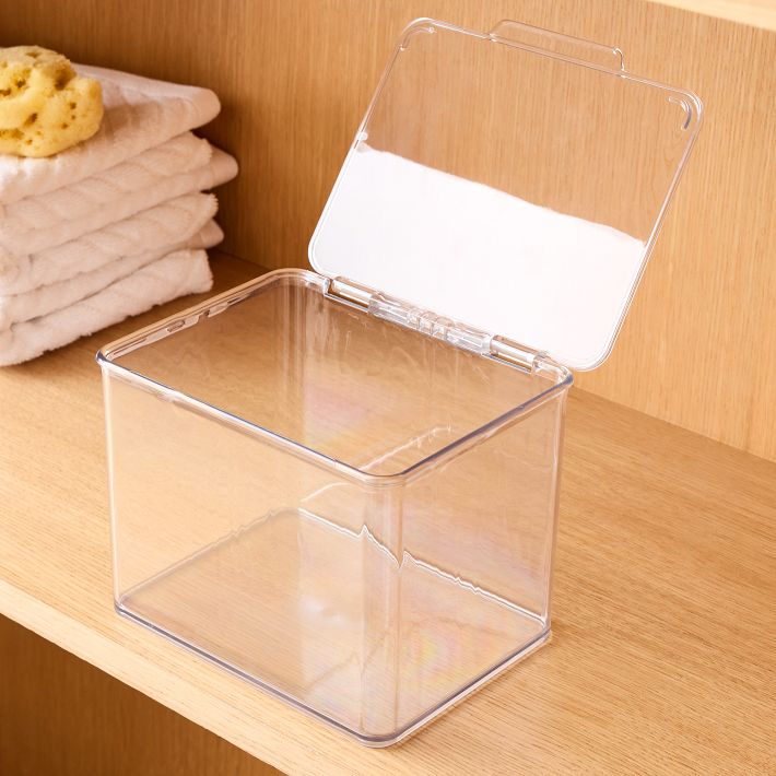 mDesign Lidded Clear Plastic Boxes (Set of 2) | West Elm