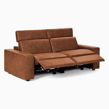 Enzo Leather Reclining Sofa (77"–93") | West Elm